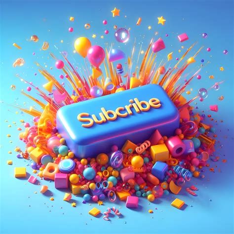 Stunning 3D Subscribe Button Animations | Premium AI-generated image