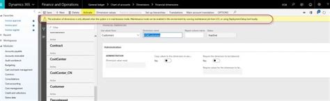 Error When Activate Dimension In Dynamics 365 Fo Not In Maintenance Mode Dynamicsfox