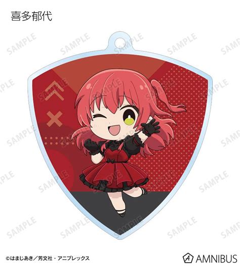 Bocchi The Rock Trading Chibi Character Acrylic Keychain Red Dress