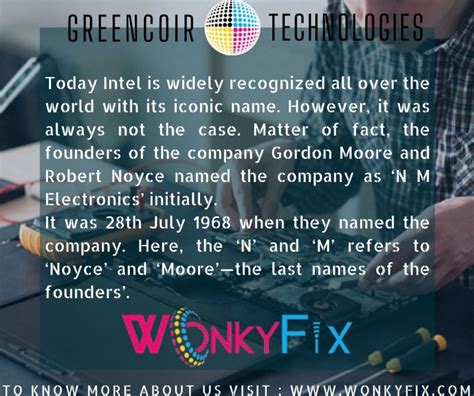 Nitin Sood On Linkedin Tech Facts By Wonkyfix Today Intel Is Widely