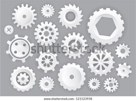 Illustrated Vector 3d Cogs Stock Vector Royalty Free 121523938