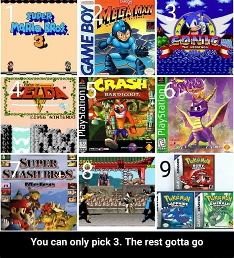 Smash Bros You Can Only Pick 3 The Rest Gotta Go Ifunny