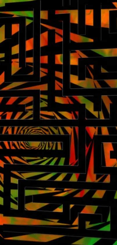 Vibrant Geometric Maze Art Free Download