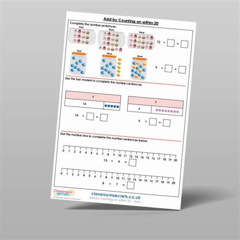 Year 1 Add By Counting On Within 20 Modelling Powerpoint Resource