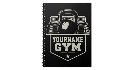 Personalized Home Gym Kettlebell Fitness Trainer Notebook Zazzle