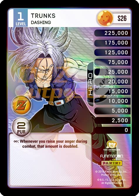 S26 Trunks Dashing Hi Tech Rainbow Prizm Dbz Outpost