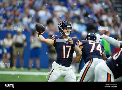 Chicago Bears Quarterback Tyson Bagent 17 In Action During An Nfl
