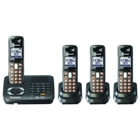 Uniden Cordless Phones Manual Panasonic Dect Black Metallic Cordless Phone With Answering