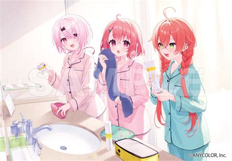 Shiina Yuika Sasaki Saku And Shishido Akari Nijisanji Drawn By