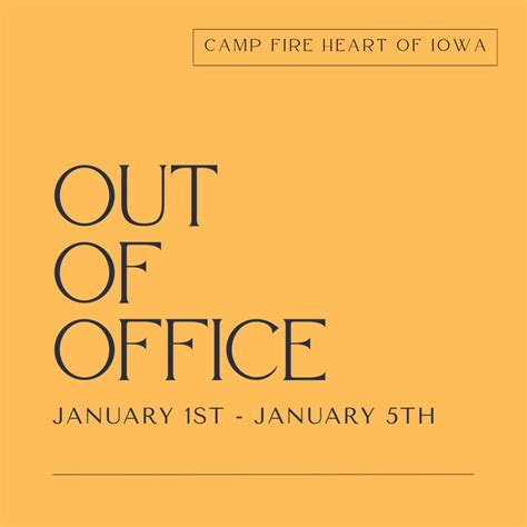 Camp Fire Heart Of Iowa On Linkedin Newyear Outofoffice
