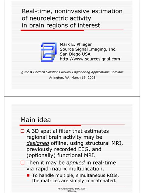 Pdf Real Time Noninvasive Estimation Of Neuroelectric Activity In Brain Regions Of Interest