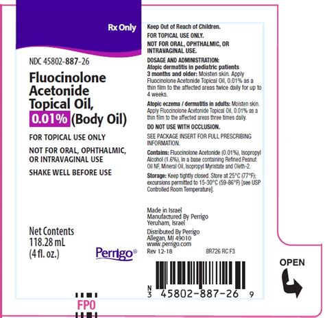 Buy Fluocinolone Acetonide Fluocinolone Acetonide 0 01 Mg 100ml From