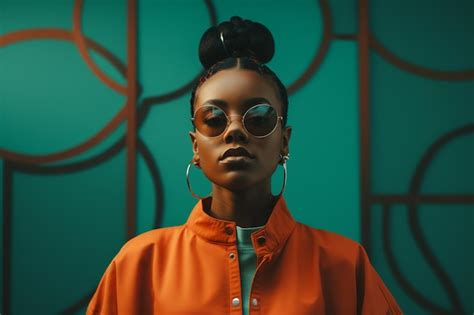 Premium Ai Image Illustration Of A Woman Wearing Glasses And A