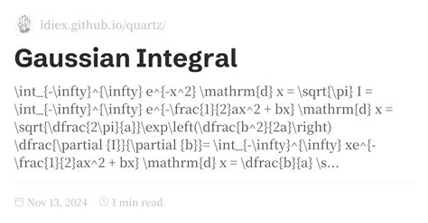 Gaussian Integral