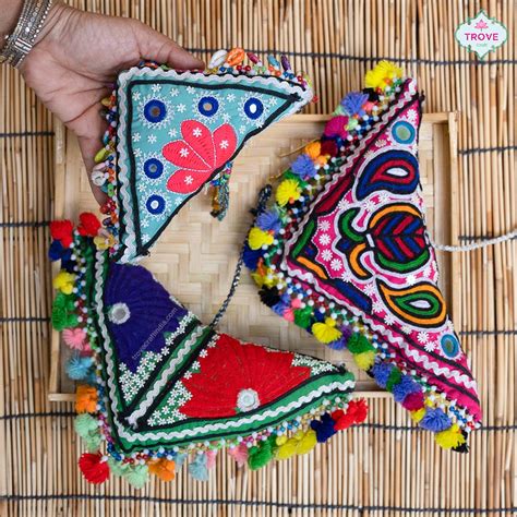 Hand Embroidered Vintage Hanging Tassles Trove Craft India