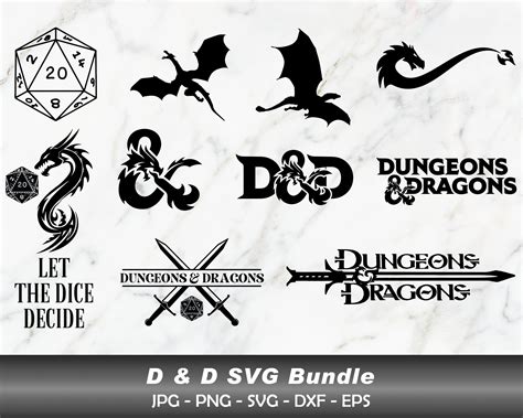 Dnd Svg Bundle Dnd Png Bundle Dnd Dxf Bundle Dnd Silhouette Designs