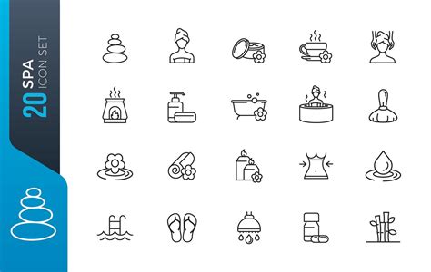 Minimal Spa Icon Set 1742023 Vector Art At Vecteezy
