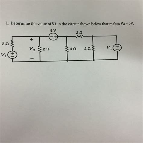solved 1 determine the value of v1 in the circuit shown