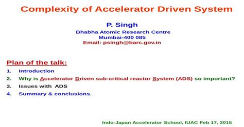 pdf complexity of accelerator driven system iuac … 500
