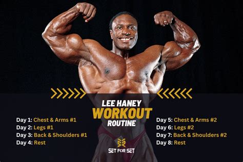 Lee Haneys Bodybuilding Workout Routine 3 On 1 Off Set For Set