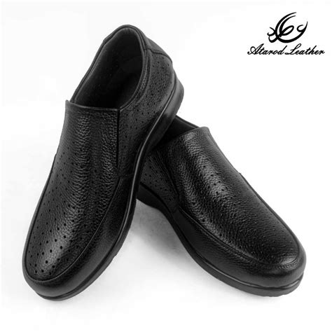 کفش مردانه چرم عطارد مدل چرم طبیعی کد Sh54 برند رسمی چرم عطارد