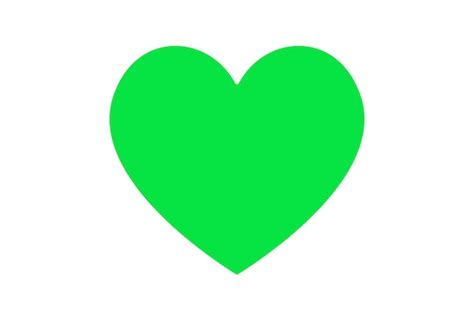 Premium Photo Green Heart Icon Flat Design