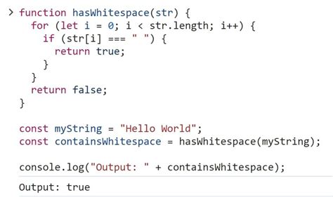 How To Check If A String Contains Whitespace In Javascript