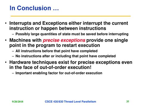 csce 430 830 computer architecture advanced hw approaches speculation