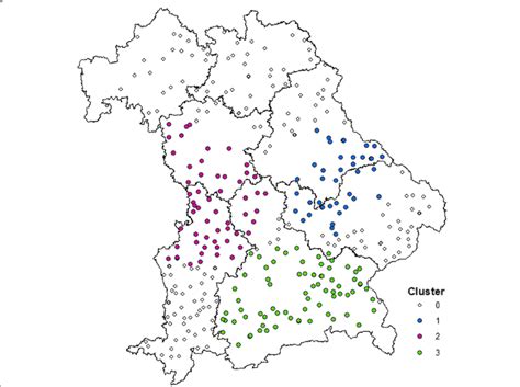 Spatial Clusters As Identified By Satscan Of Veterinary Practices Download Scientific Diagram