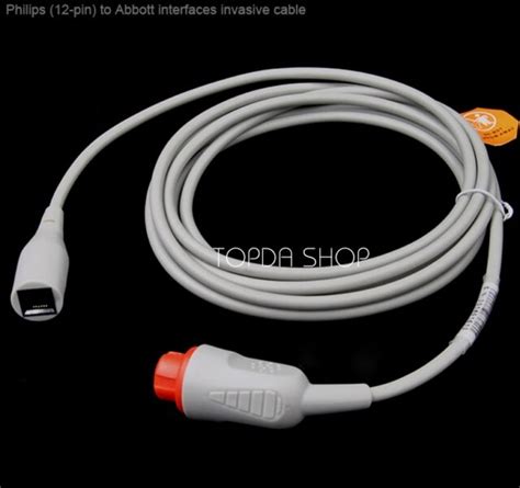 1pc 12pin To Abbott Interface Invasive Pressure Cable For Philipshp