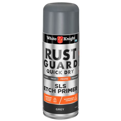 White Knight Rust Guard 400g Grey Sls Etch Primer Spray Paint Bunnings Australia