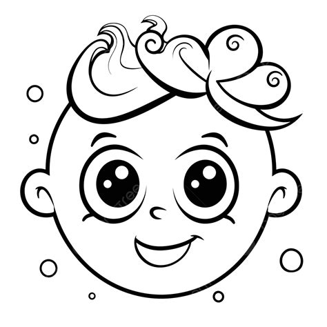 Bebe Para Colorear Paginas Lindo Bebe Dibujos Animados Esquema Boceto