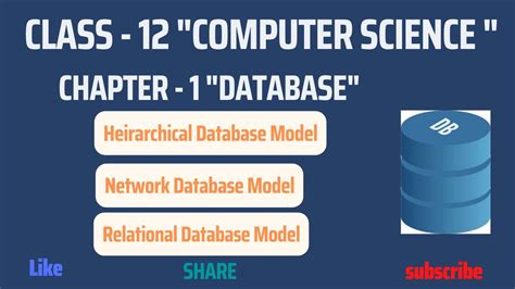 Dbms Lecture 4 Database Model Neb Computer Science 12 Youtube