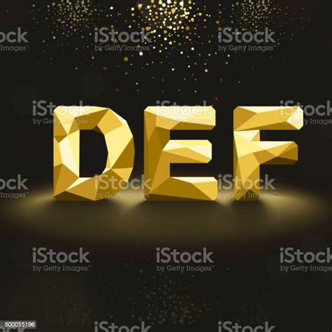 벡터 골든 Lowpoly 서체가 Df 0명에 대한 스톡 벡터 아트 및 기타 이미지 0명 2015년 2차 도형 Istock