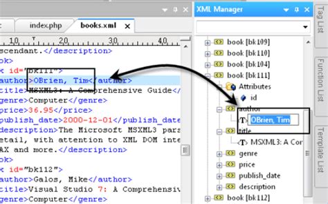 XML Manager In Line Editing Of XML Files