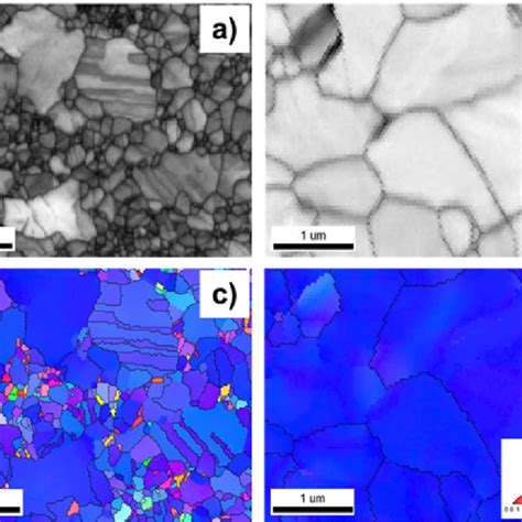 Ebsd Image Quality Map Showing Abnormal Grain Structure In A And Download Scientific Diagram