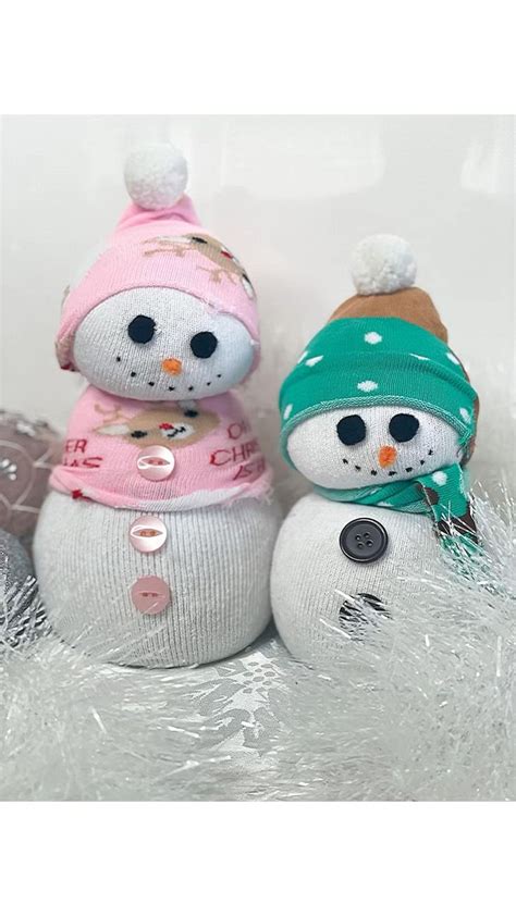 Diy Sock Snowman Christmas Craft