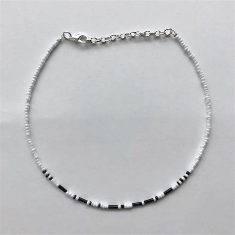 Strength Morse Code Necklace Strength Beaded Necklace Etsy