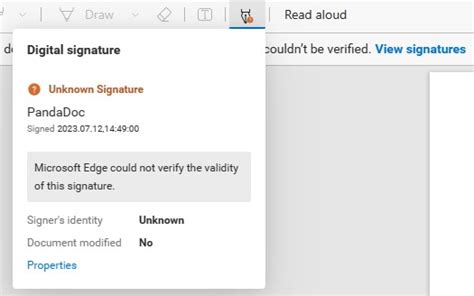 Edge Browser Signature Verification For Pandadoc Pdfs Have An Idea Share It