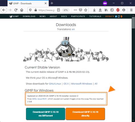 ShiroYuki Mot の ひとりごと GIMP Downloads ページの改善