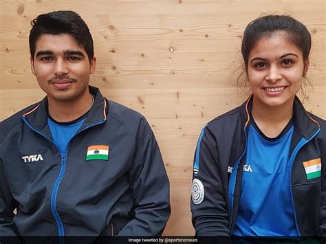 Issf World Cup Manu Bhaker Saurabh Chaudhary Clinch Third Straight