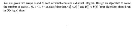 Solved You Are Given Two Arrays A And B Each Of Which