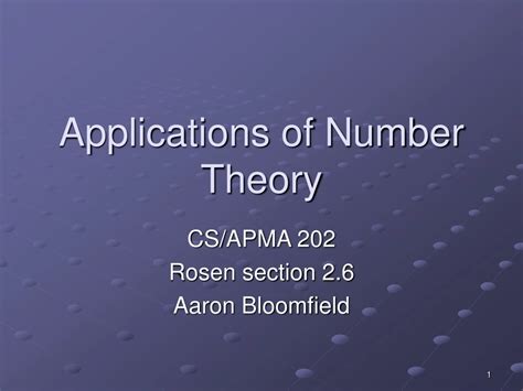 Ppt Applications Of Number Theory Powerpoint Presentation Free Download Id8742310