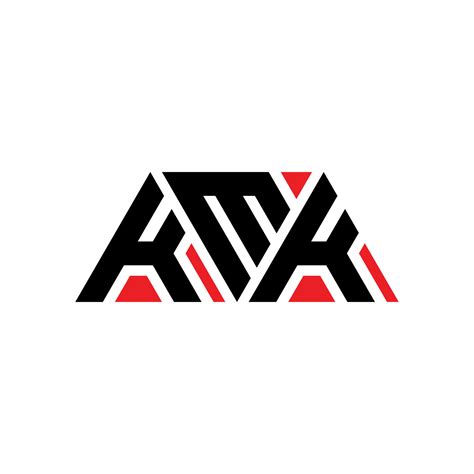 Kmk Triangle Letter Logo Design With Triangle Shape Kmk Triangle Logo