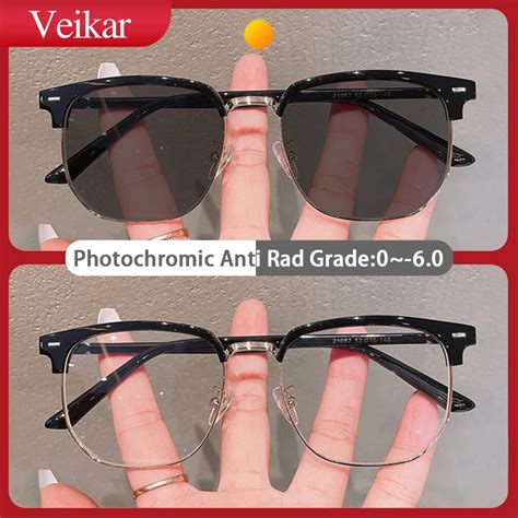 Photochromic Anti Radiation Graded Eyeglass For Women Men Eyeglasses