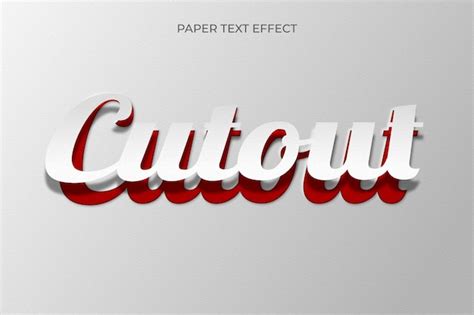 Premium Vector Realistic Paper Cutout Text Effect