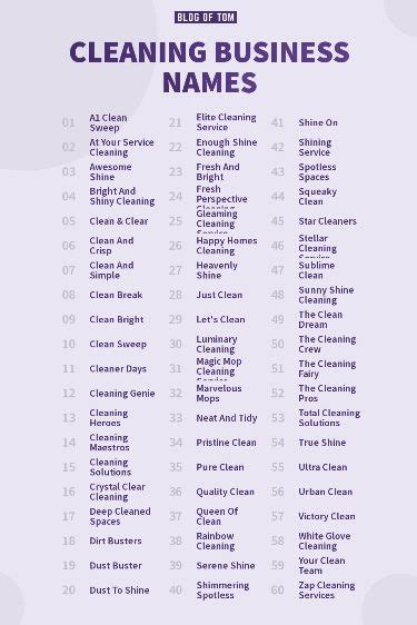 Sparkling Cleaning Business Names For Your Startup
