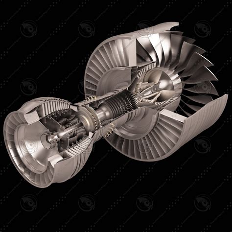 터보 팬 항공기 엔진 장면 전환 3d 모델 Turbosquid 1238872