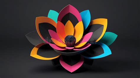 Dark Background A Flower Art Stock Illustration Illustration Of