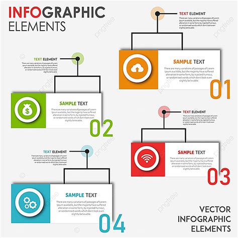 เวกเตอร์ที่มีสีสันการออกแบบ Infographic Infograph ขั้นตอน ธาตุภาพ